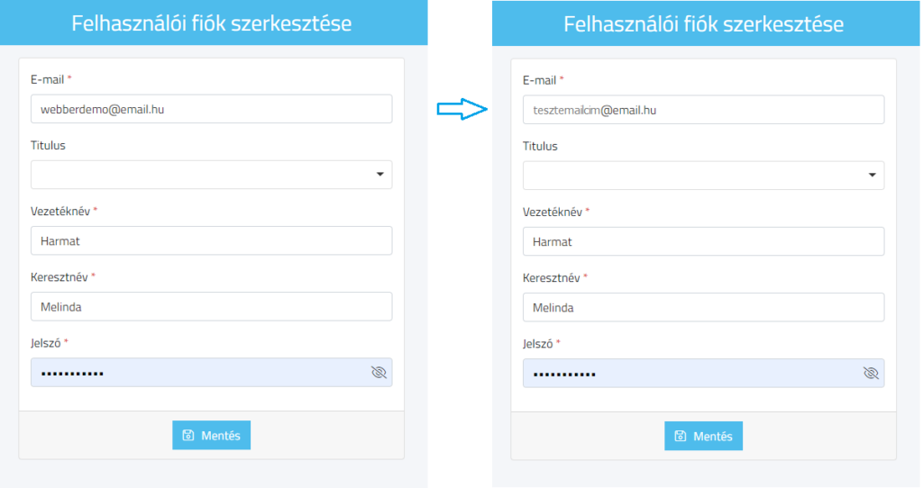 E-mail cím változás kezelése a WebBér rendszerben (elrontott e-mail cím ...